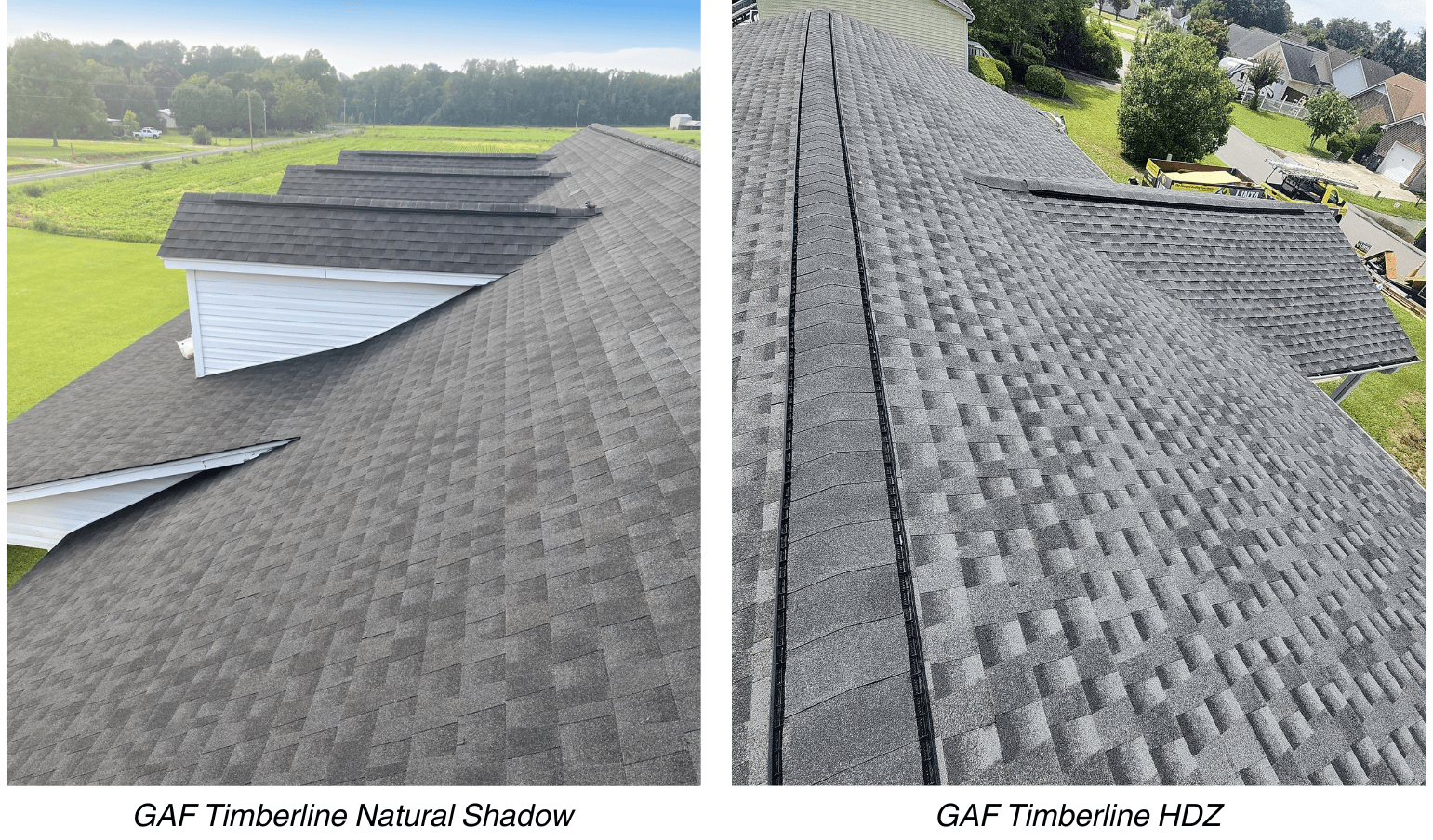 Comparing Roof Shingles: GAF Timberline Natural Shadow vs. GAF Timberline HDZ